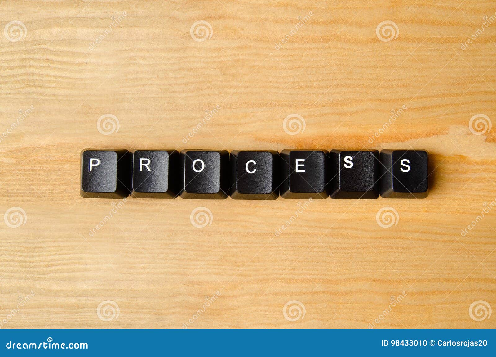 Process Word From Wooden Blocks On Desk. Concept Of Business Processes ...