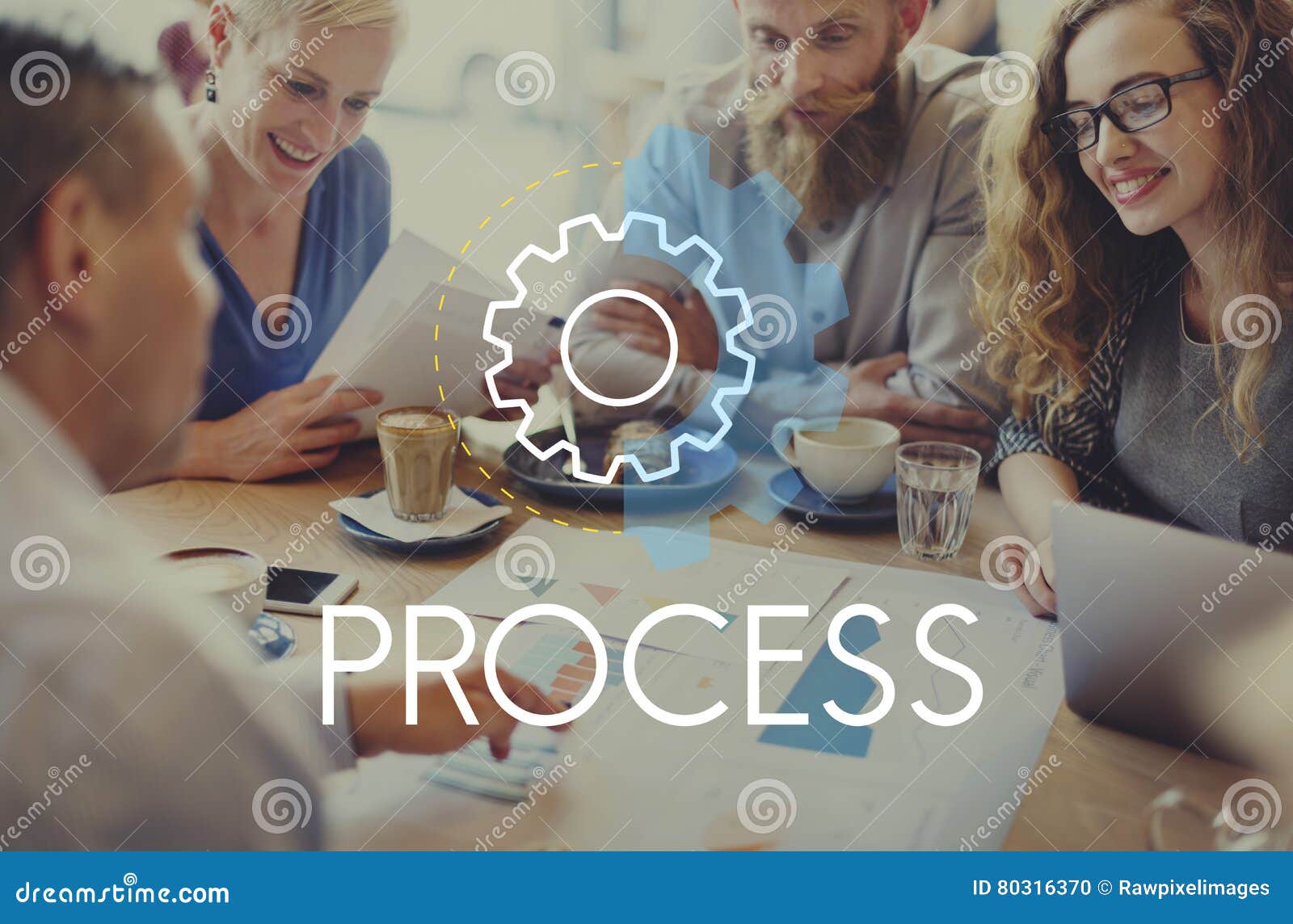 Process Word From Wooden Blocks On Desk. Concept Of Business Processes ...