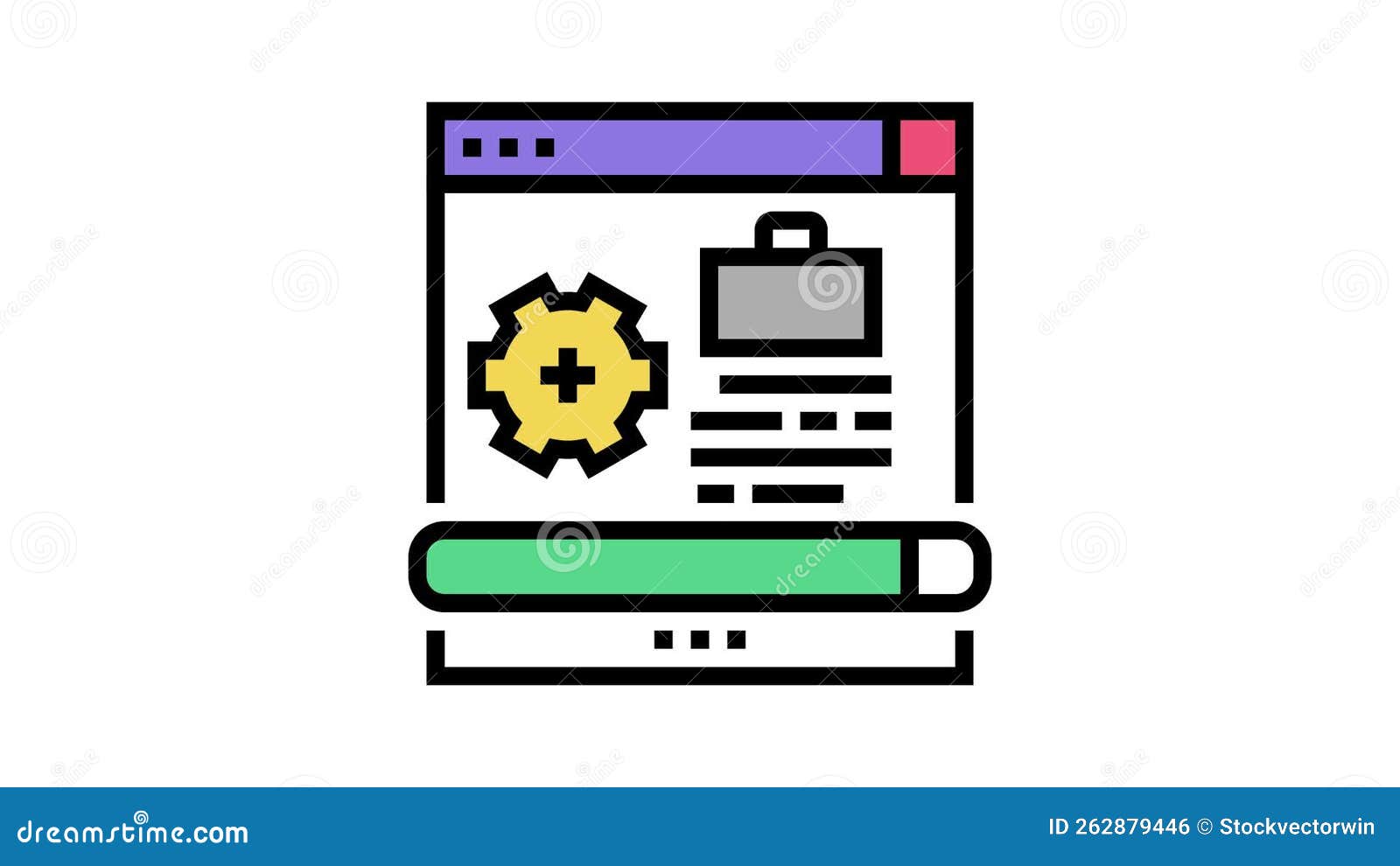 Process Work Color Icon Animation Stock Footage - Video of leadership ...