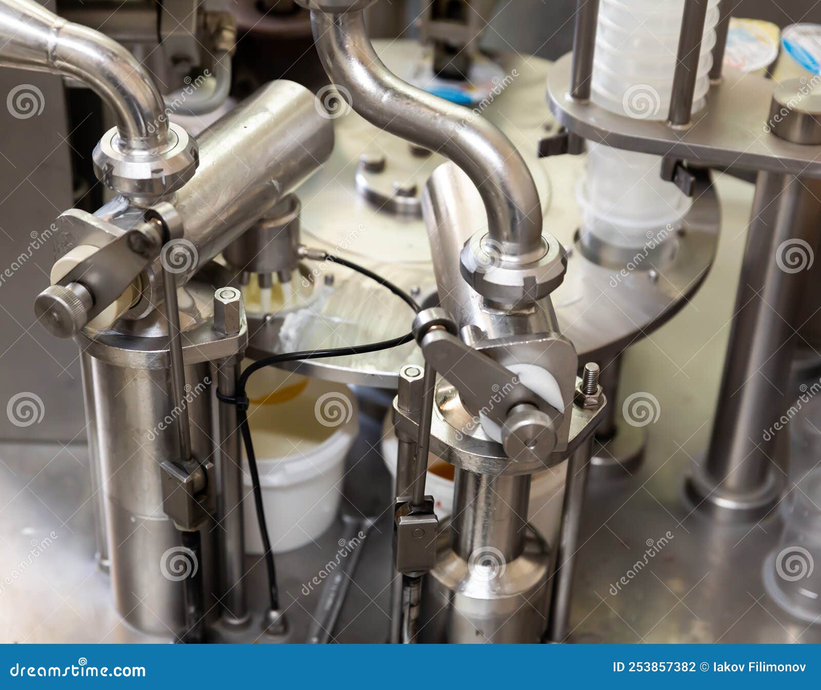 Automated Milking Line on Modern Dairy Farm Stock Photo - Image of ...