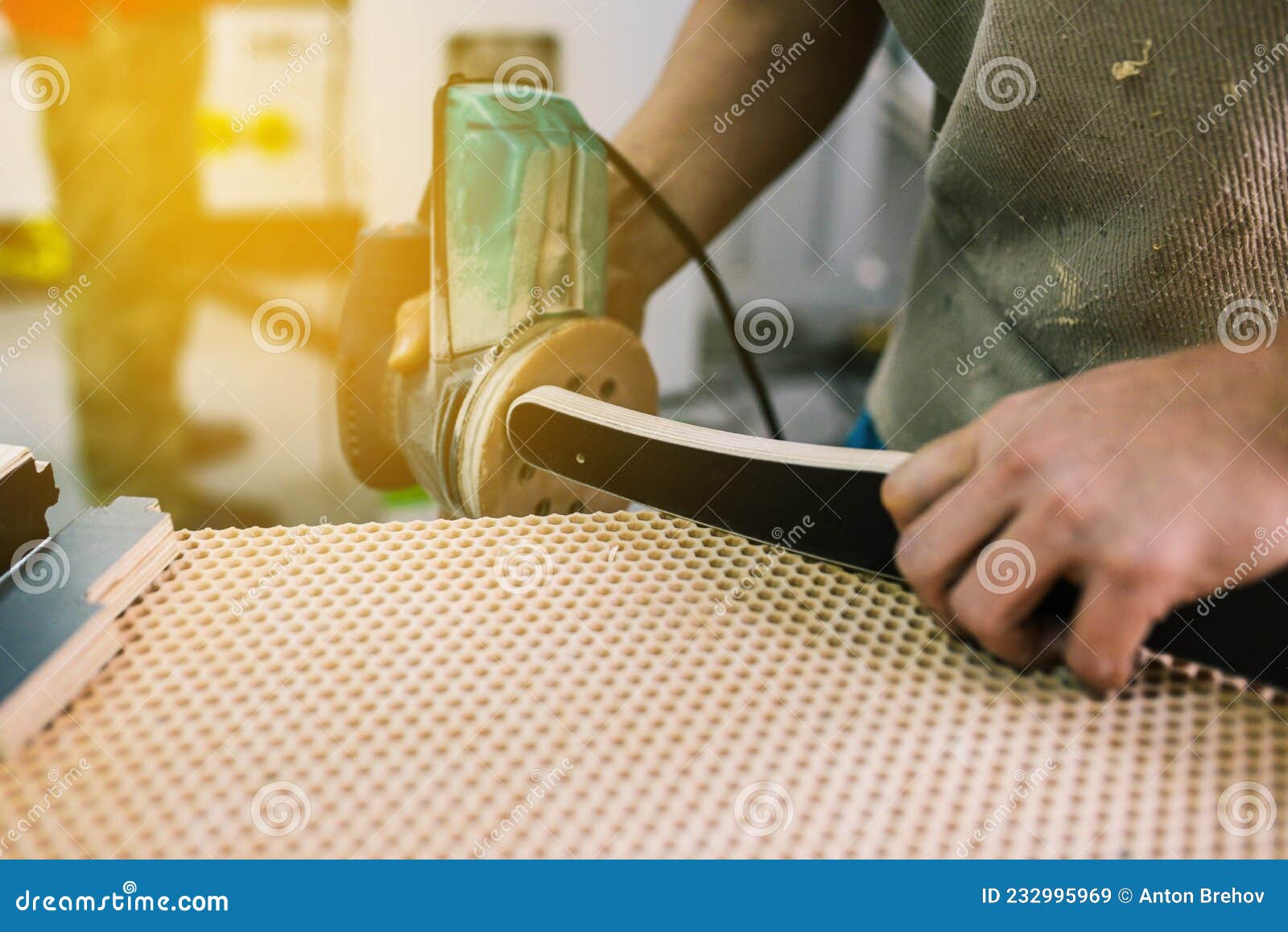 The Process of Work in a Carpentry Workshop. Furniture Manufacturing ...