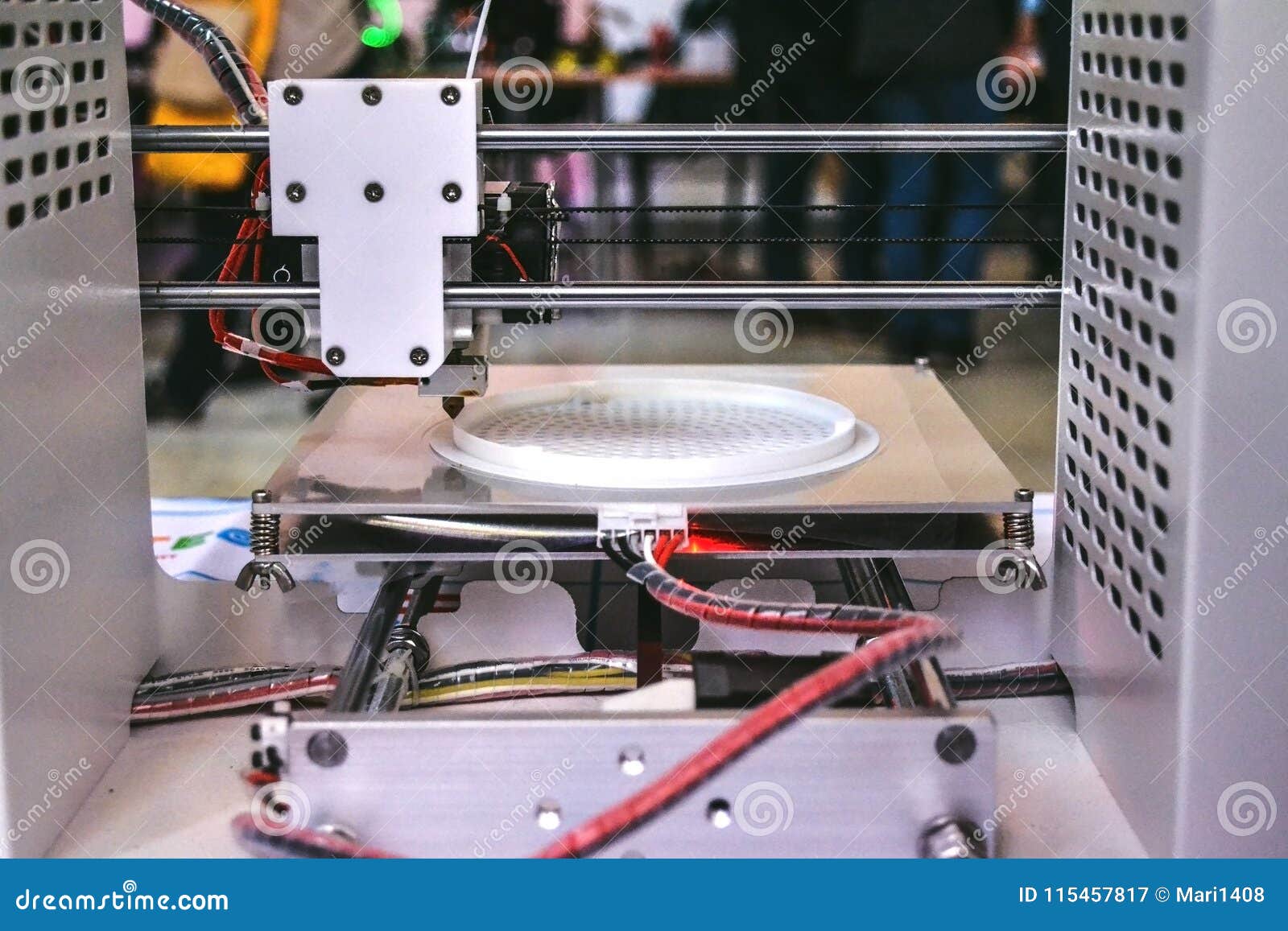 The Process of Working 3D Printer and Creating a Three-dimensional ...