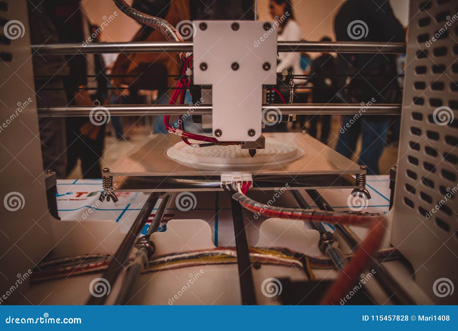 The Process of Working 3D Printer and Creating a Three-dimensional Object Stock Photo - Image of ...