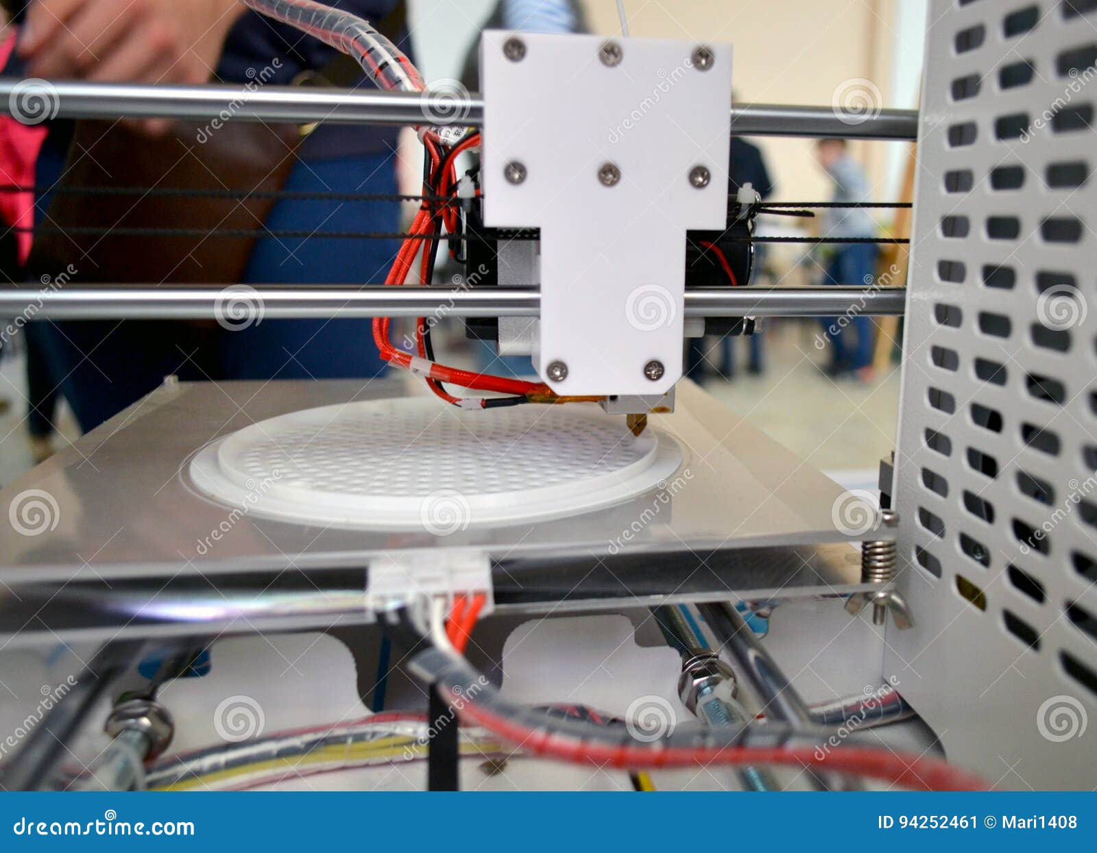 The Process of Working 3D Printer and Creating a Three-dimensional ...