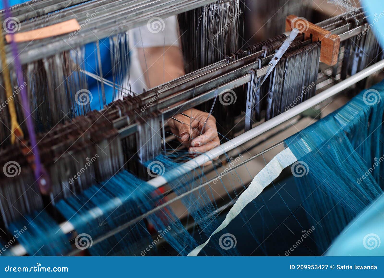 The Woman is Winding the Thread Stock Image - Image of closeup ...