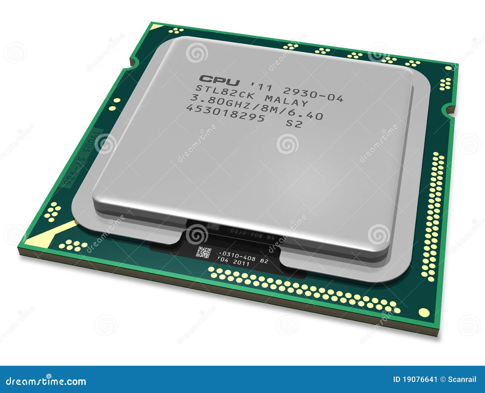Processador Central Multicore Moderno Ilustração Stock - Ilustração de ...
