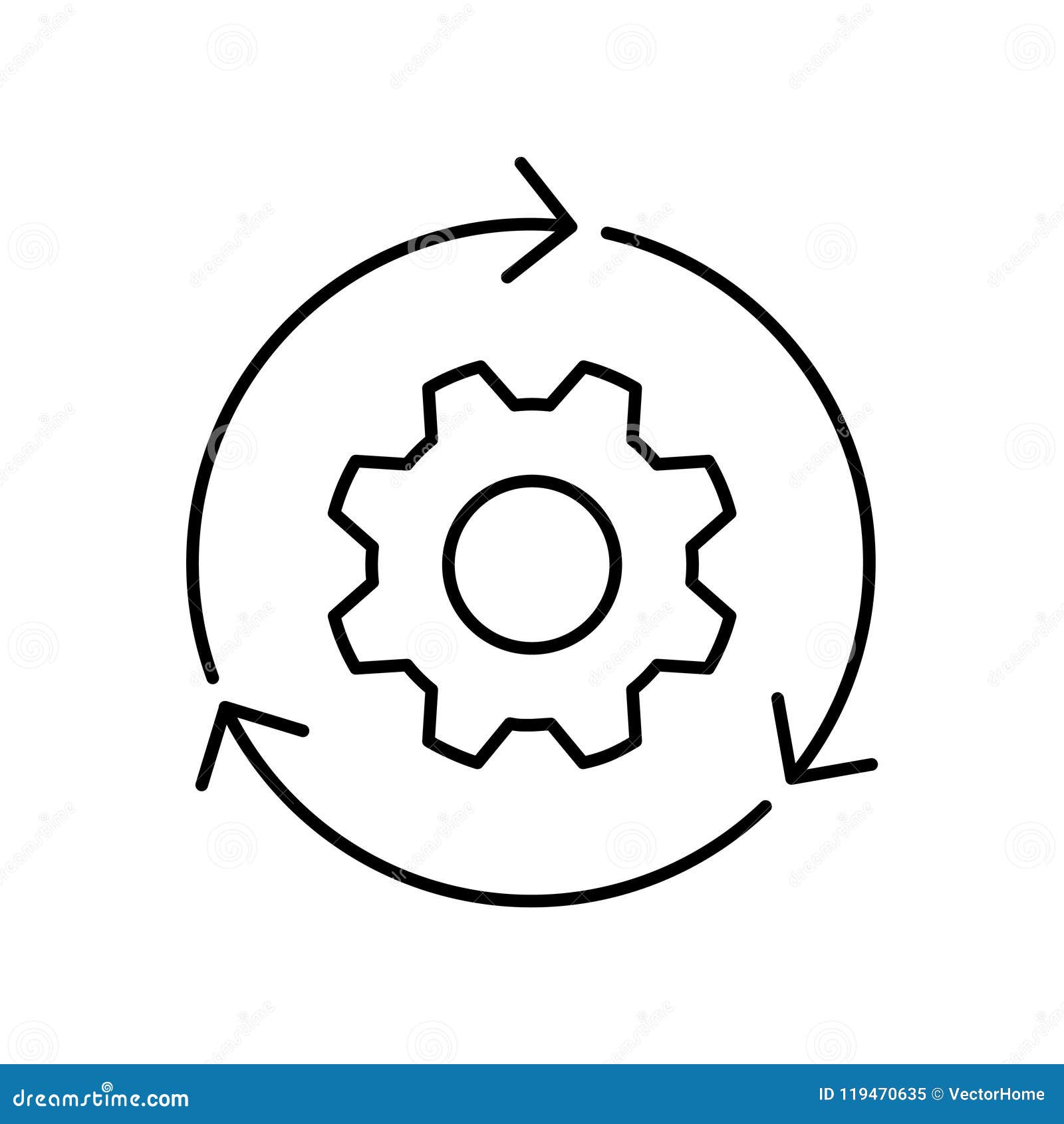 Processando O ícone, Ilustração Do Vetor Ilustração do Vetor ...