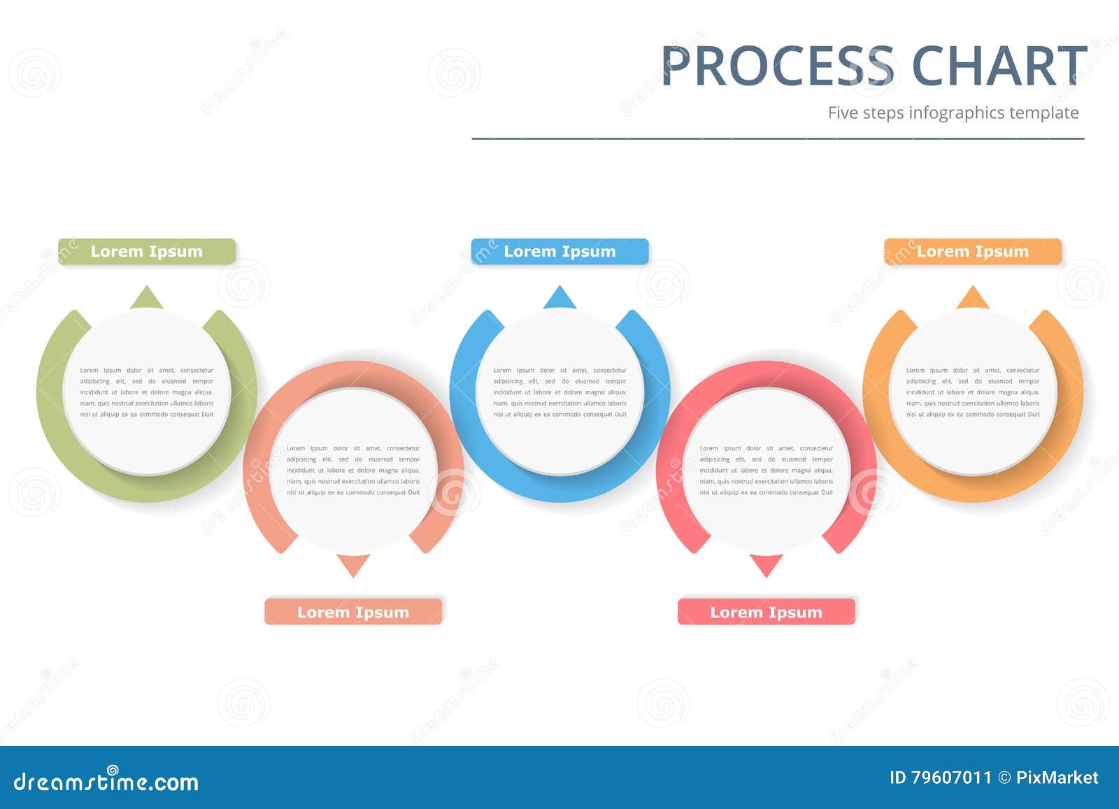 Processdiagram vektor illustrationer. Illustration av flöde - 79607011