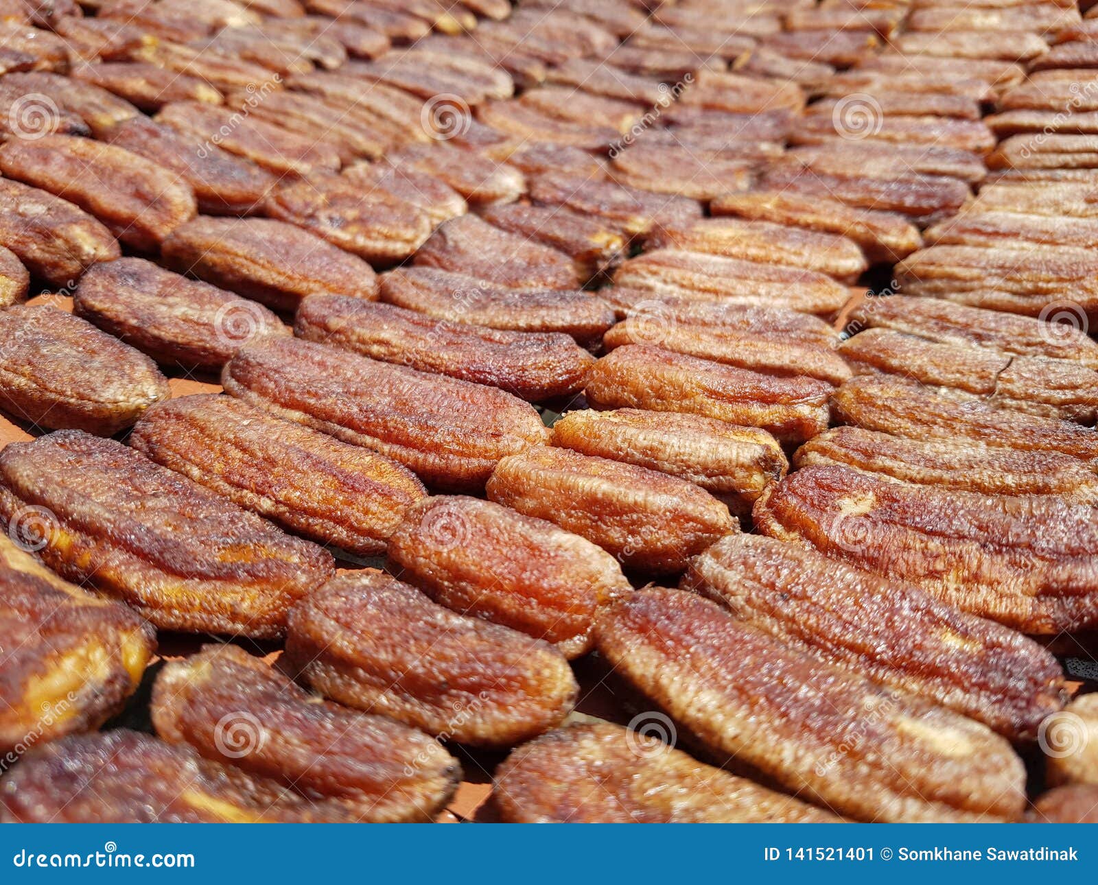 Processed Bananas, Dried Bananas on a Basket Stock Image - Image of ...