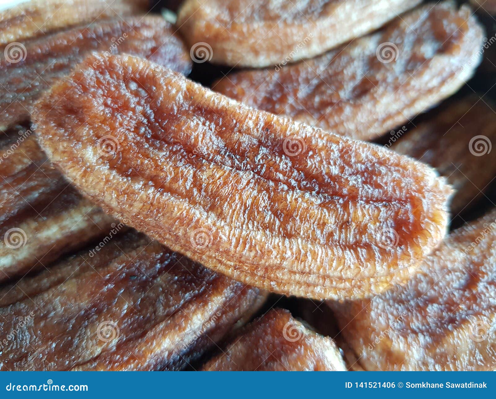 Processed Bananas, Dried Bananas on a Basket Stock Photo - Image of ...