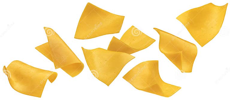 Processed Cheese, Burger Cheese Slices Isolated on White Background ...