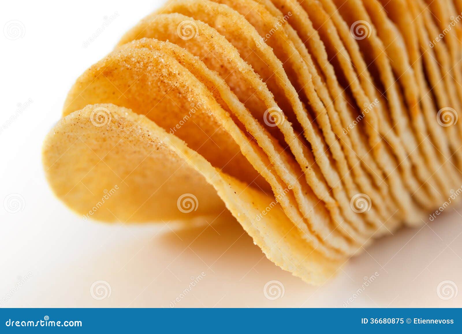 Processed Chip Stacked Together Stock Image - Image of unhealthy, snack ...
