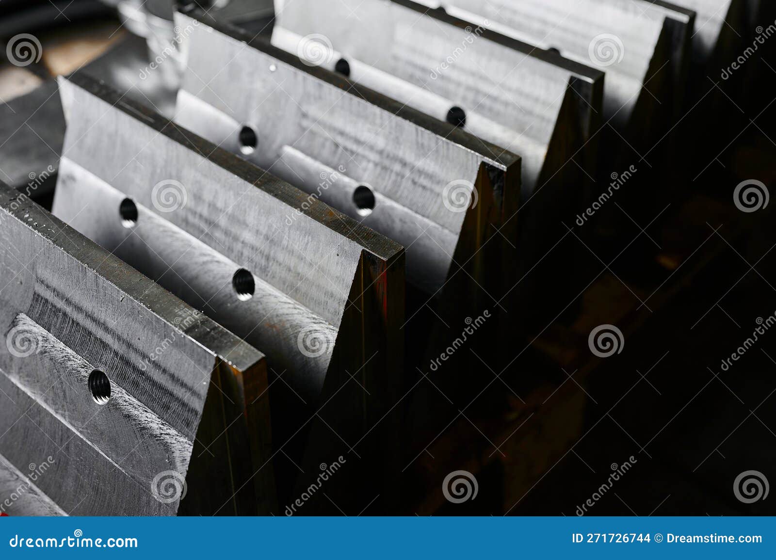 Processed Metal Plates with Ground Edges in Warehouse Stock Photo ...