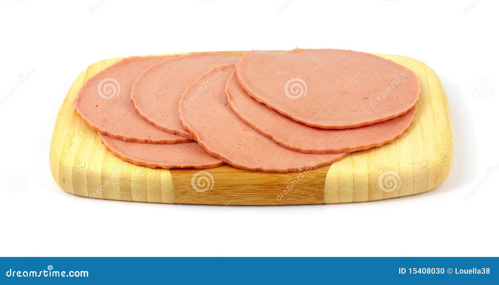 Processed Slices Bologna stock photo. Image of board - 15408030