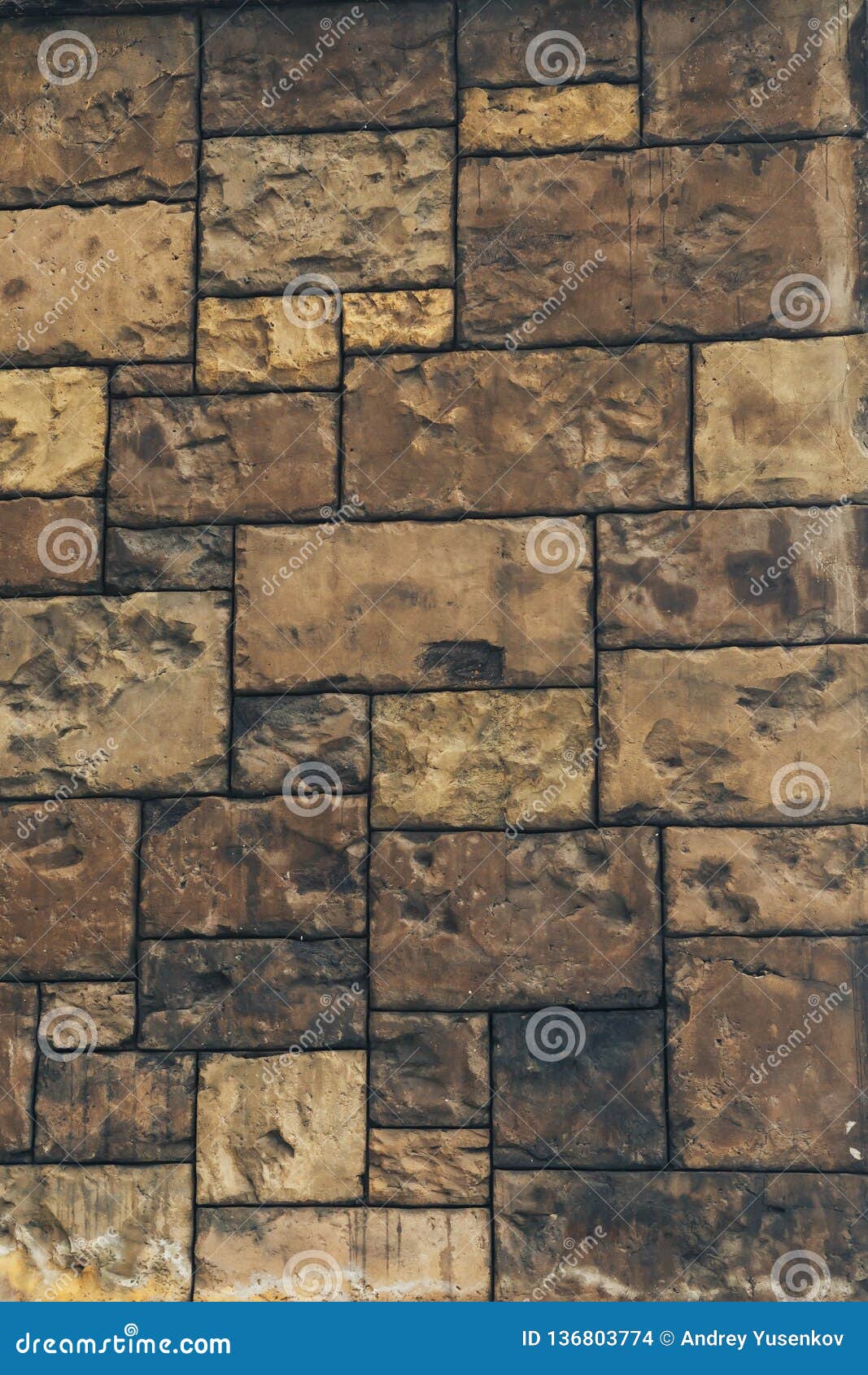 Stone Wall Made of Treated Decorative Stone Stock Photo - Image of ...