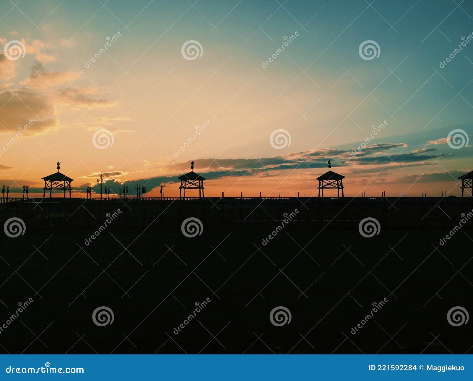 Sentry Posts in Inner Mongolia, China Stock Photo - Image of posts ...