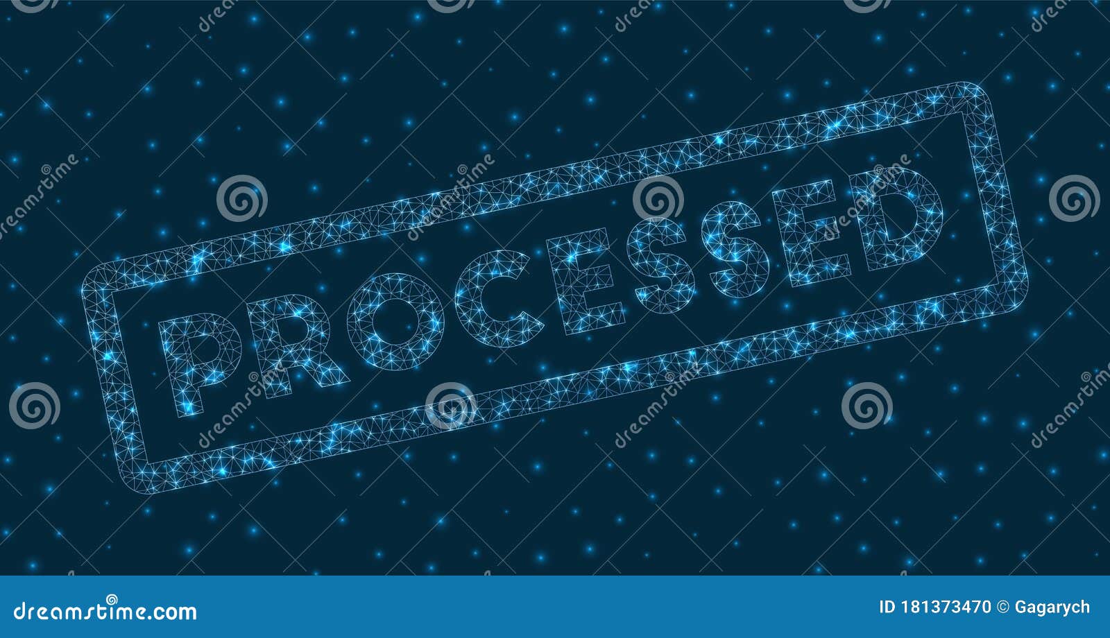 Processed Word in Digital Style. Stock Vector - Illustration of diamond ...