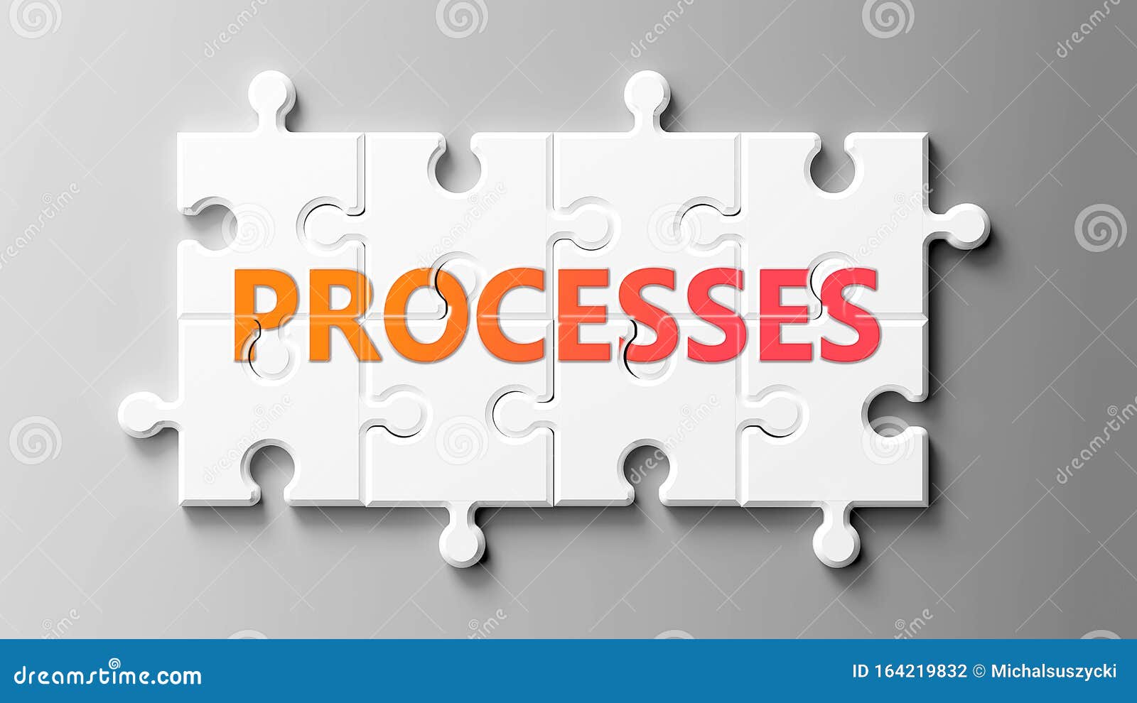Processes Complex Like a Puzzle - Pictured As Word Processes on a ...
