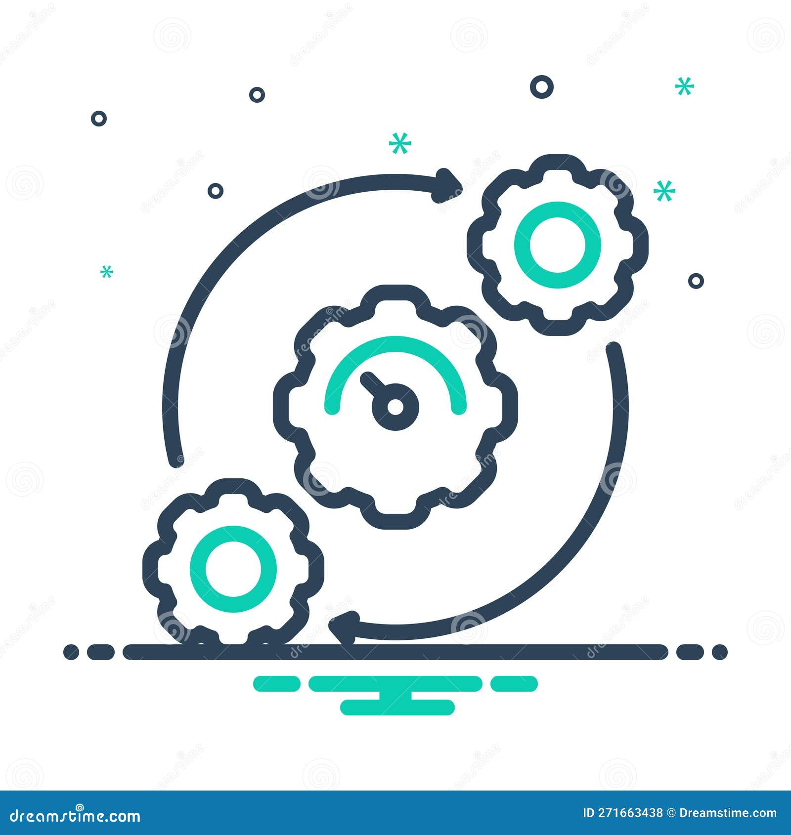 Mix Icon for Processes, Procedure and Implement Stock Vector ...