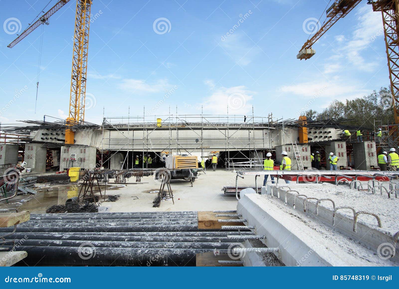 Processes Scene of Civil Engineering Construction Stock Image - Image ...