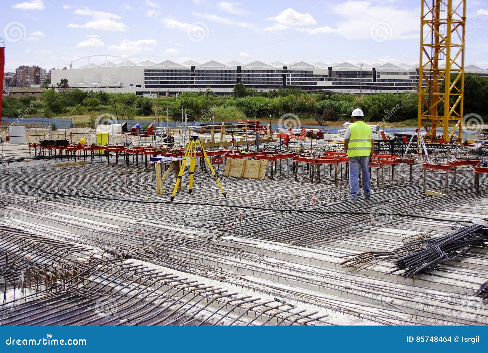 Processes Scene of Civil Engineering Construction Stock Photo - Image ...