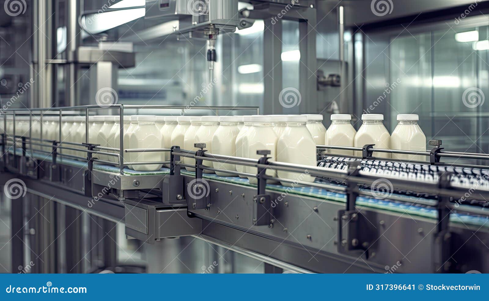 Processing Automated Milk Production Stock Illustration - Illustration ...