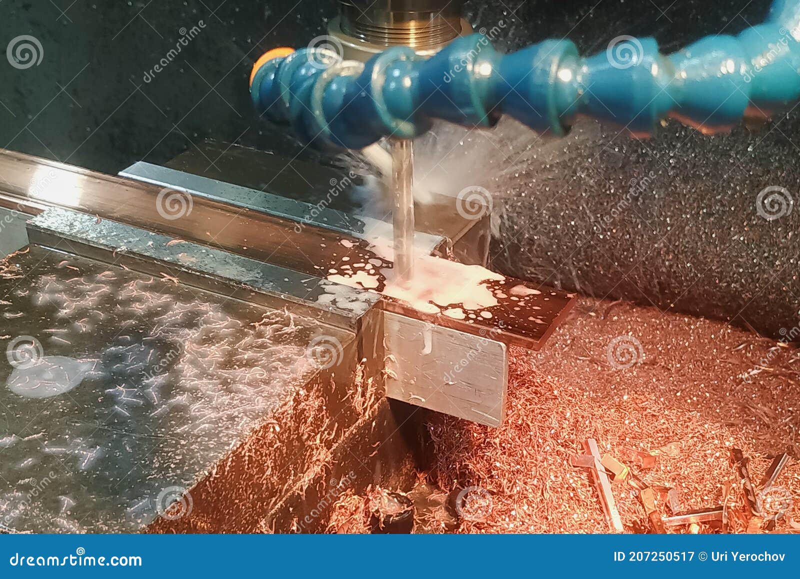 Processing of Bronze Blanks on a Multi-purpose CNC Machine Stock Image ...