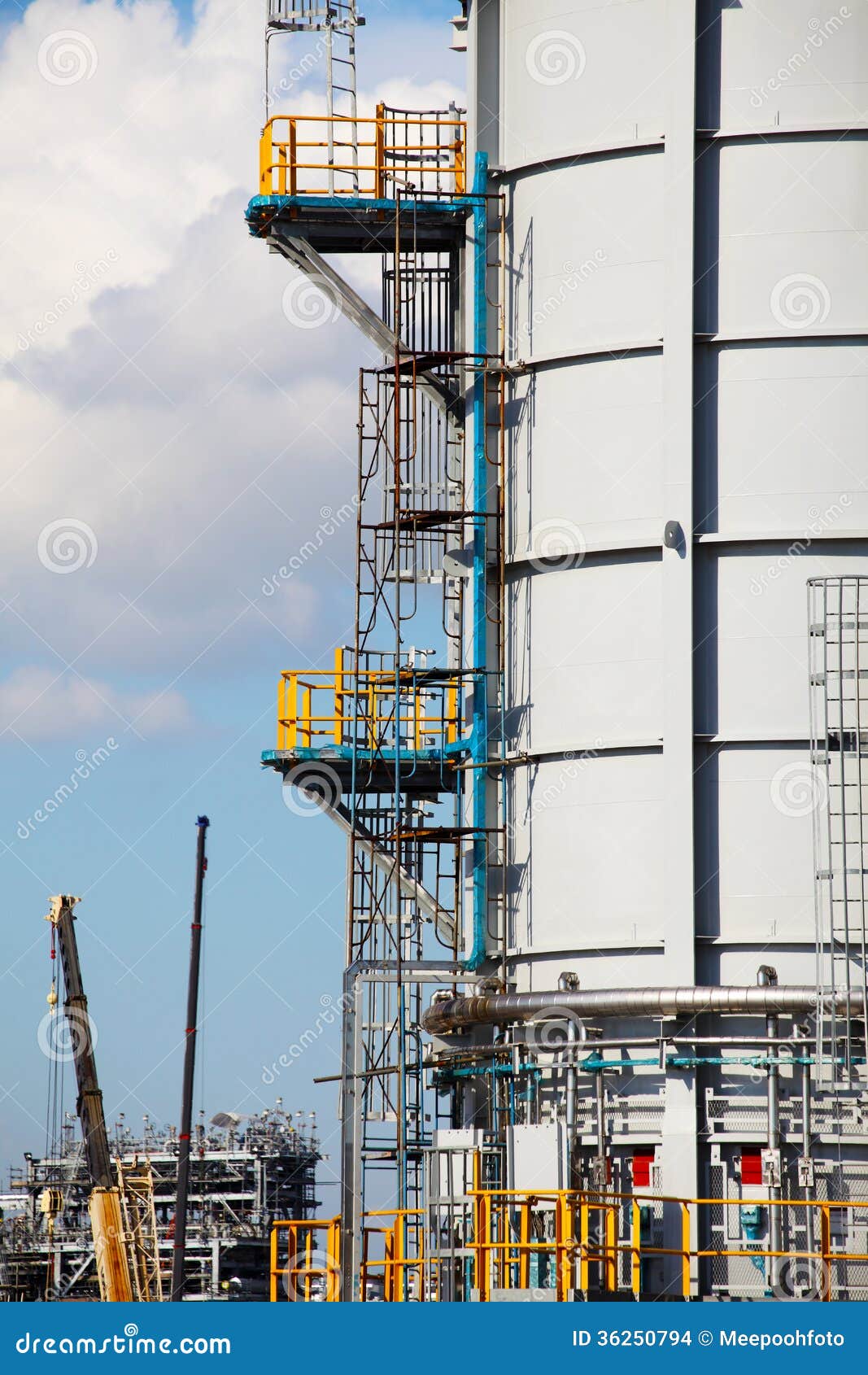 Processing Column for Offshore Platform Stock Photo - Image of column ...