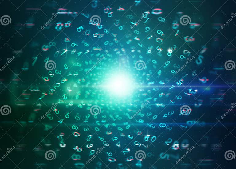 Processing Concept - Digital - Numbers in Circle - Digits - Blue ...