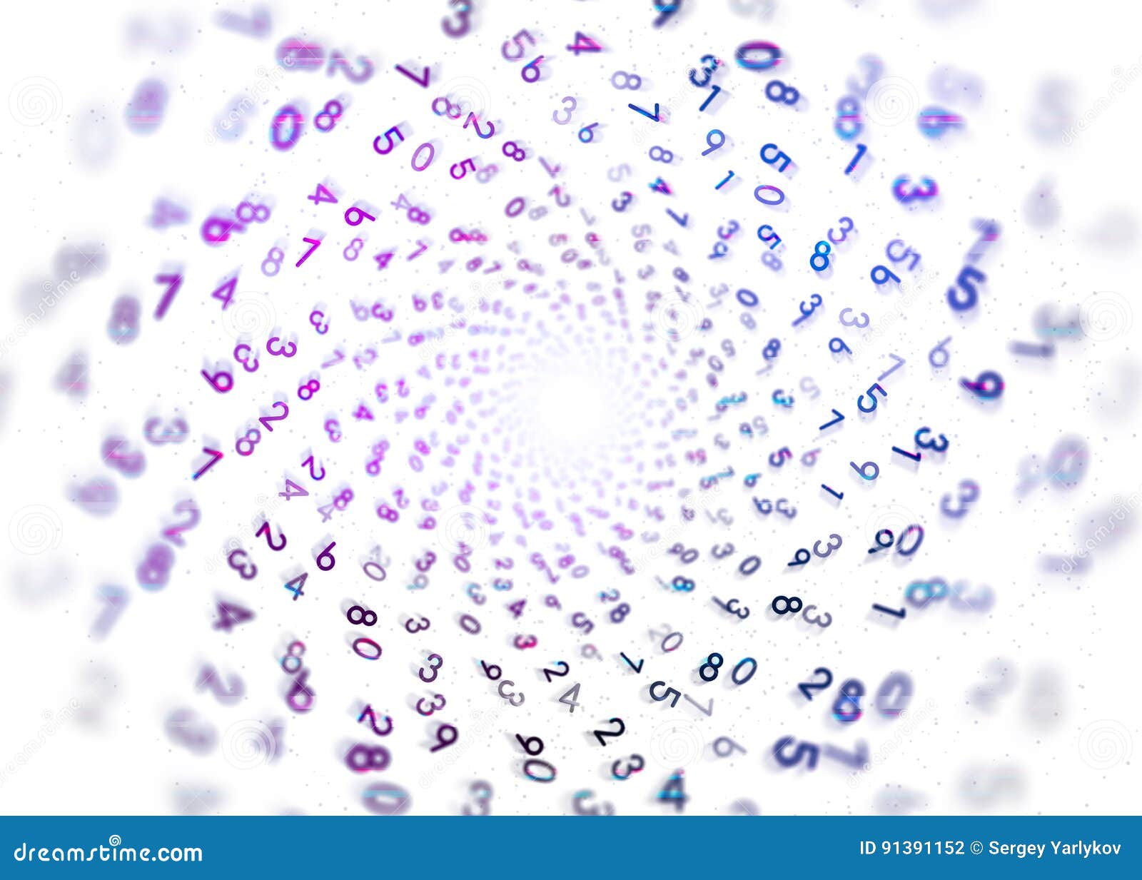 Processing Concept - Numbers in Circle - Purple Digits Stock Photo ...