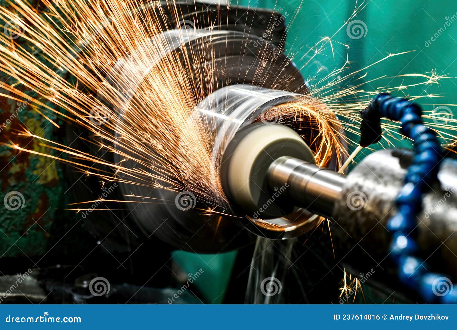Processing a Cylindrical Part Internal Grinding from Which Sparks Fly ...