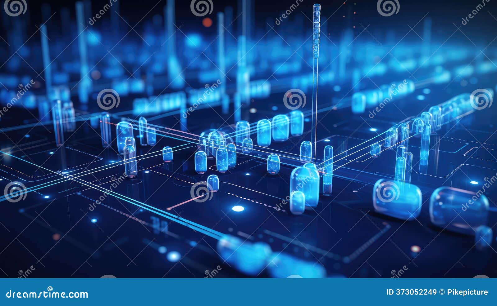 Data Pipeline With Computing File Preparation Process Stages Outline Diagram Cartoon Vector