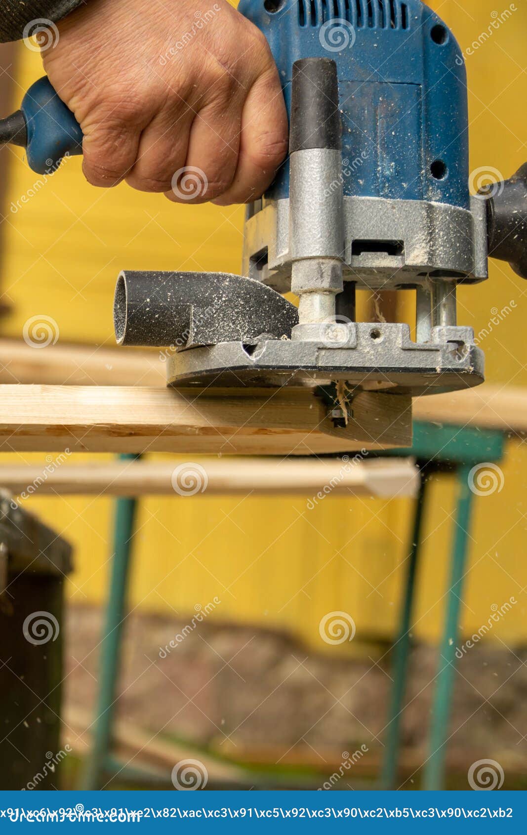 DIY Wood Products. Processing of Wooden Surfaces. Stock Image - Image ...