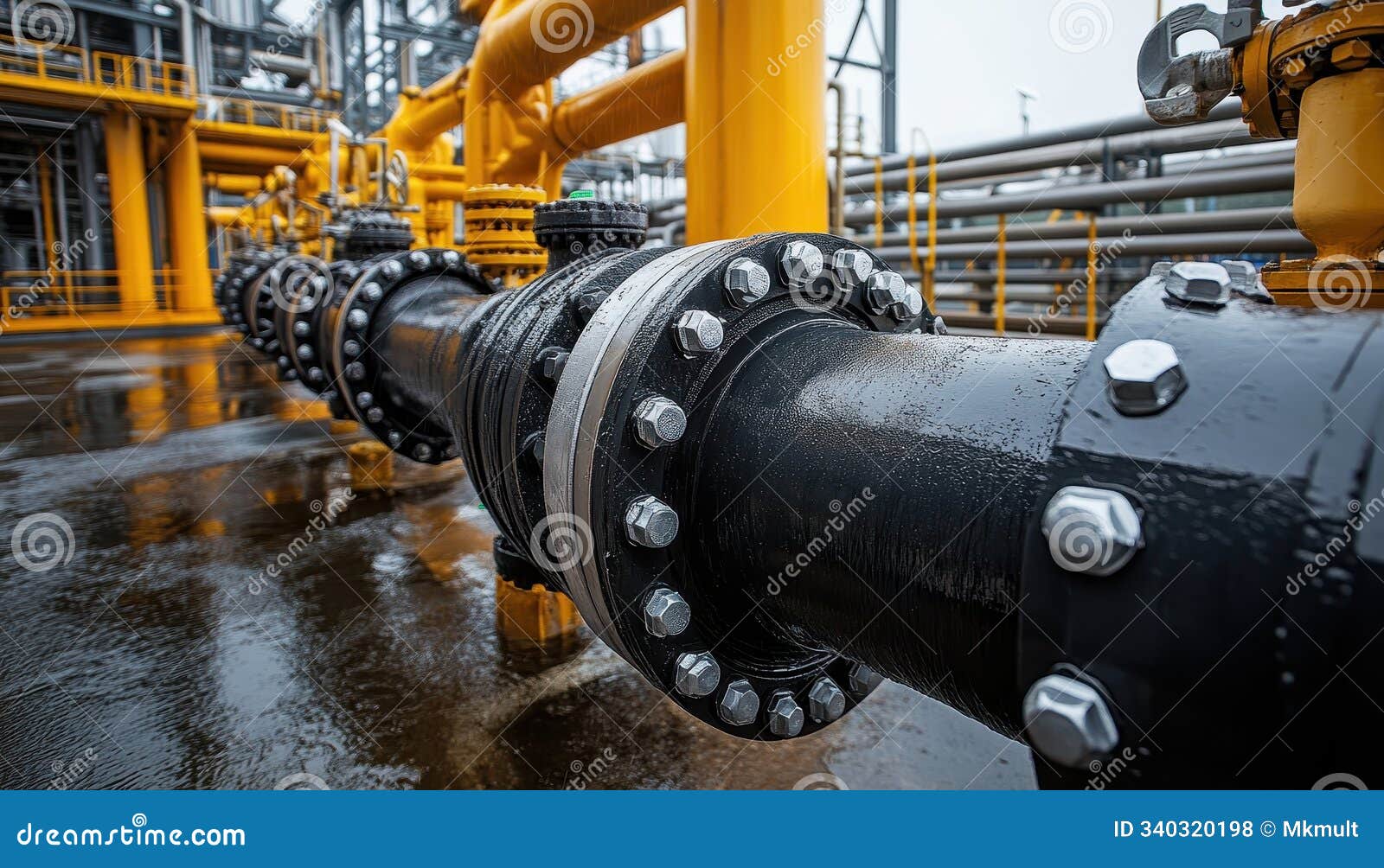 Industrial Pipe System Designed for Expansion and Movement in a ...