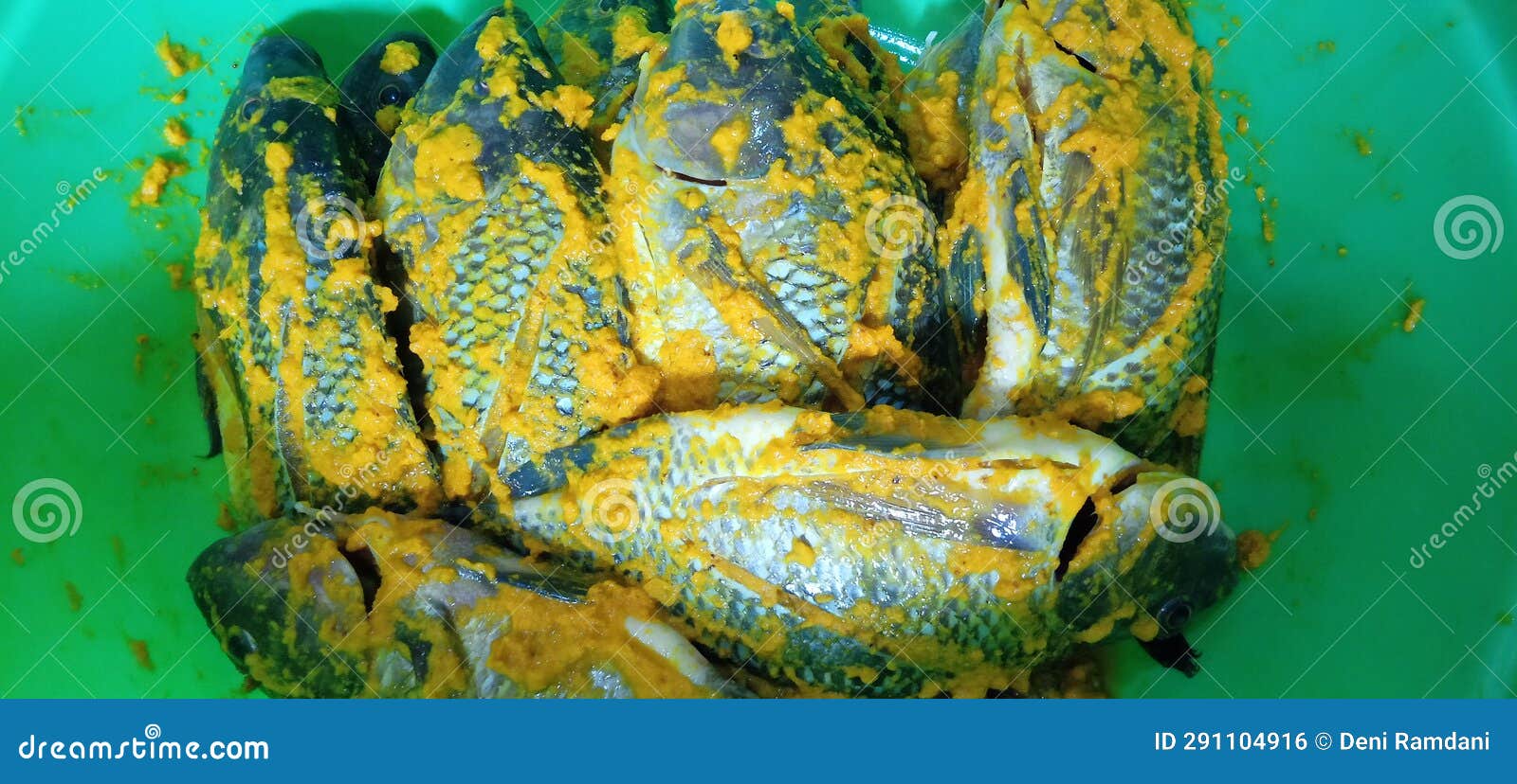 Processing of Consumption Fish Stock Photo - Image of fish, green ...