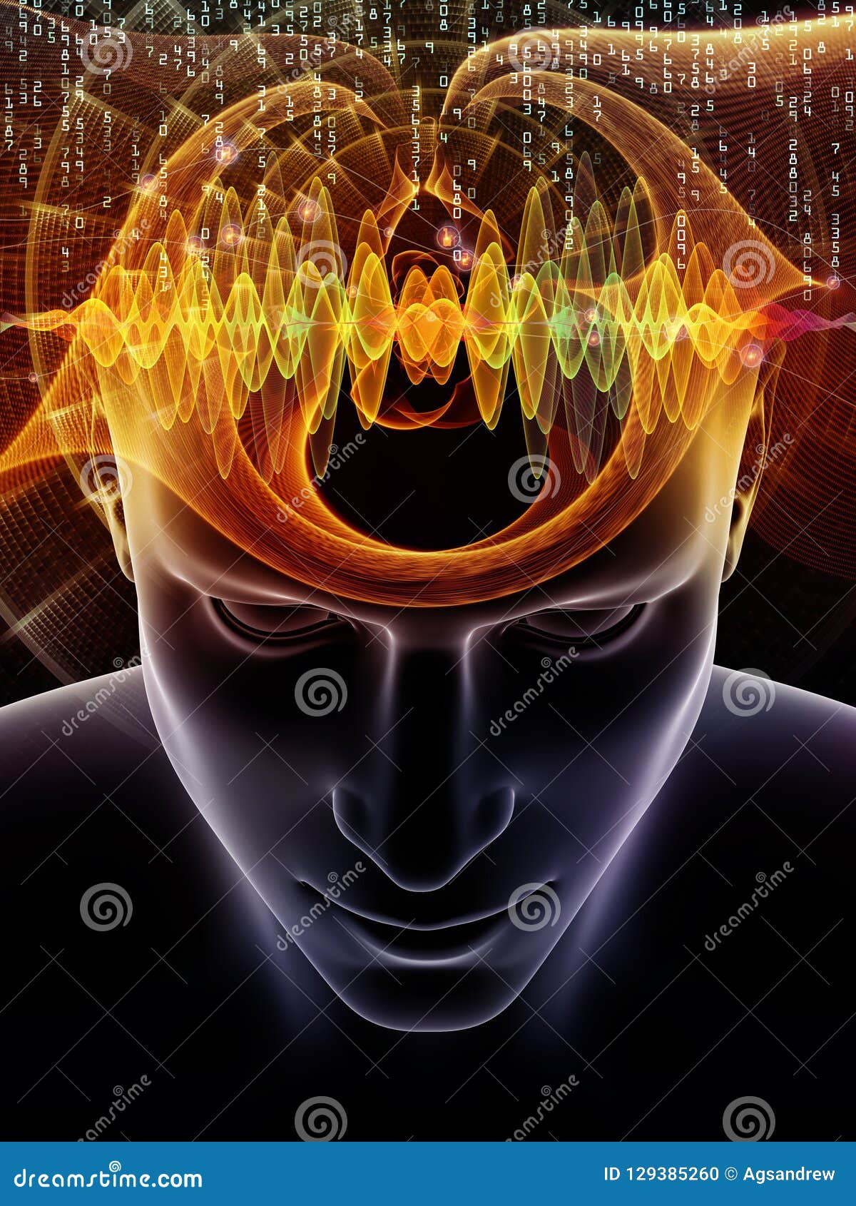 Processing Human Mind stock illustration. Illustration of concept ...