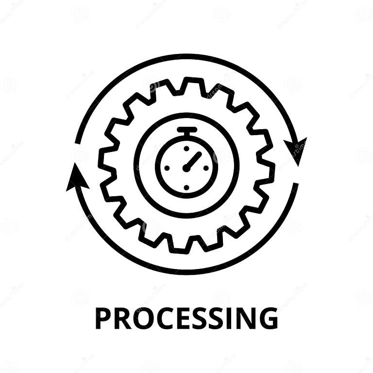 Processing Icon, for Graphic and Web Design Stock Vector - Illustration ...