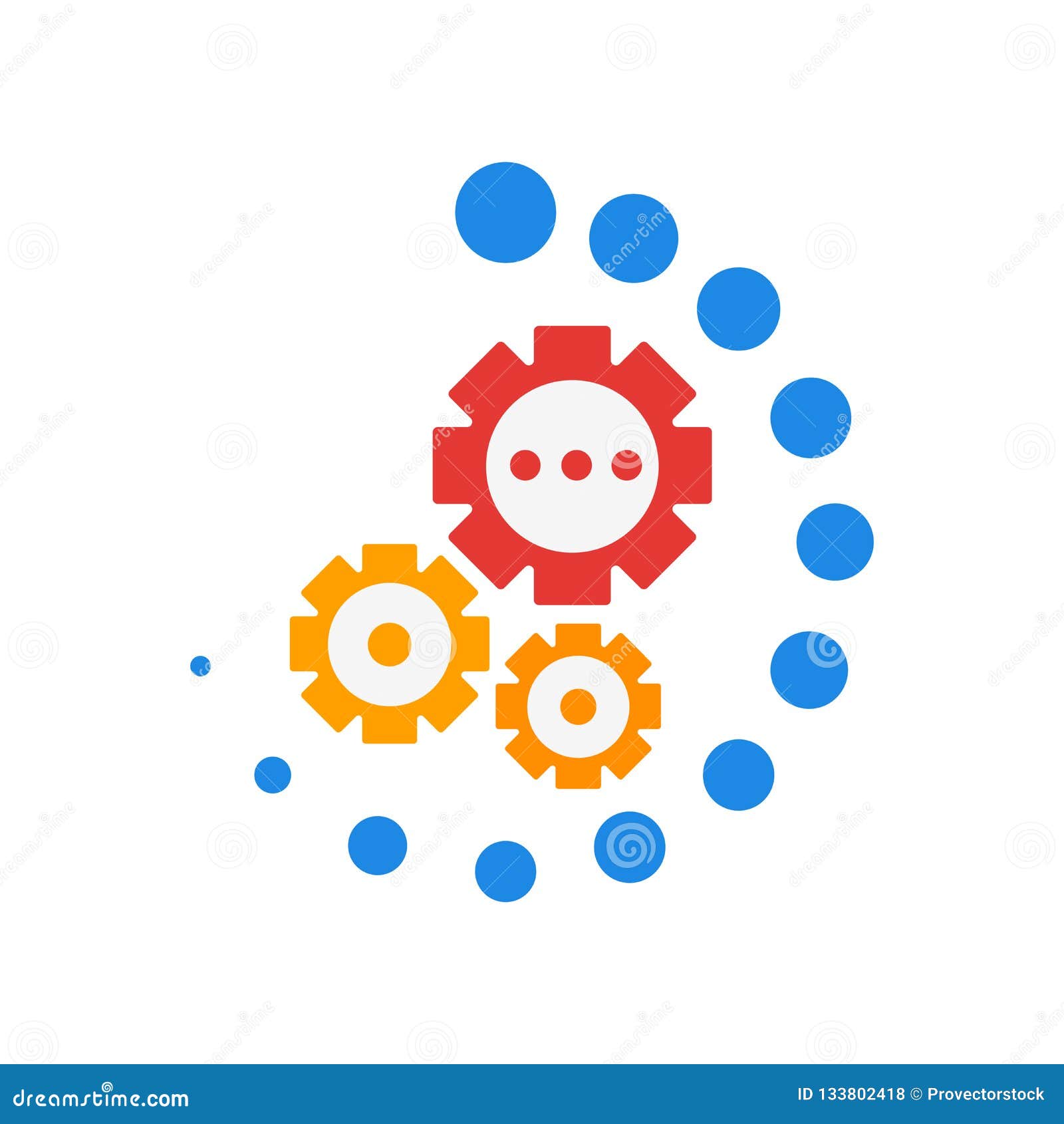 Processing Icon Vector Sign and Symbol Isolated on White Background ...