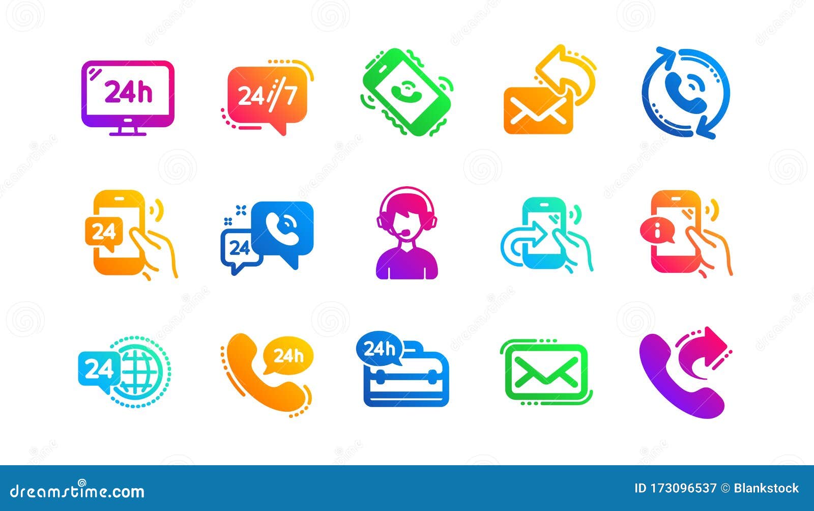 Processing Icons. Call Center, Support and Chat Message. Classic Icon ...