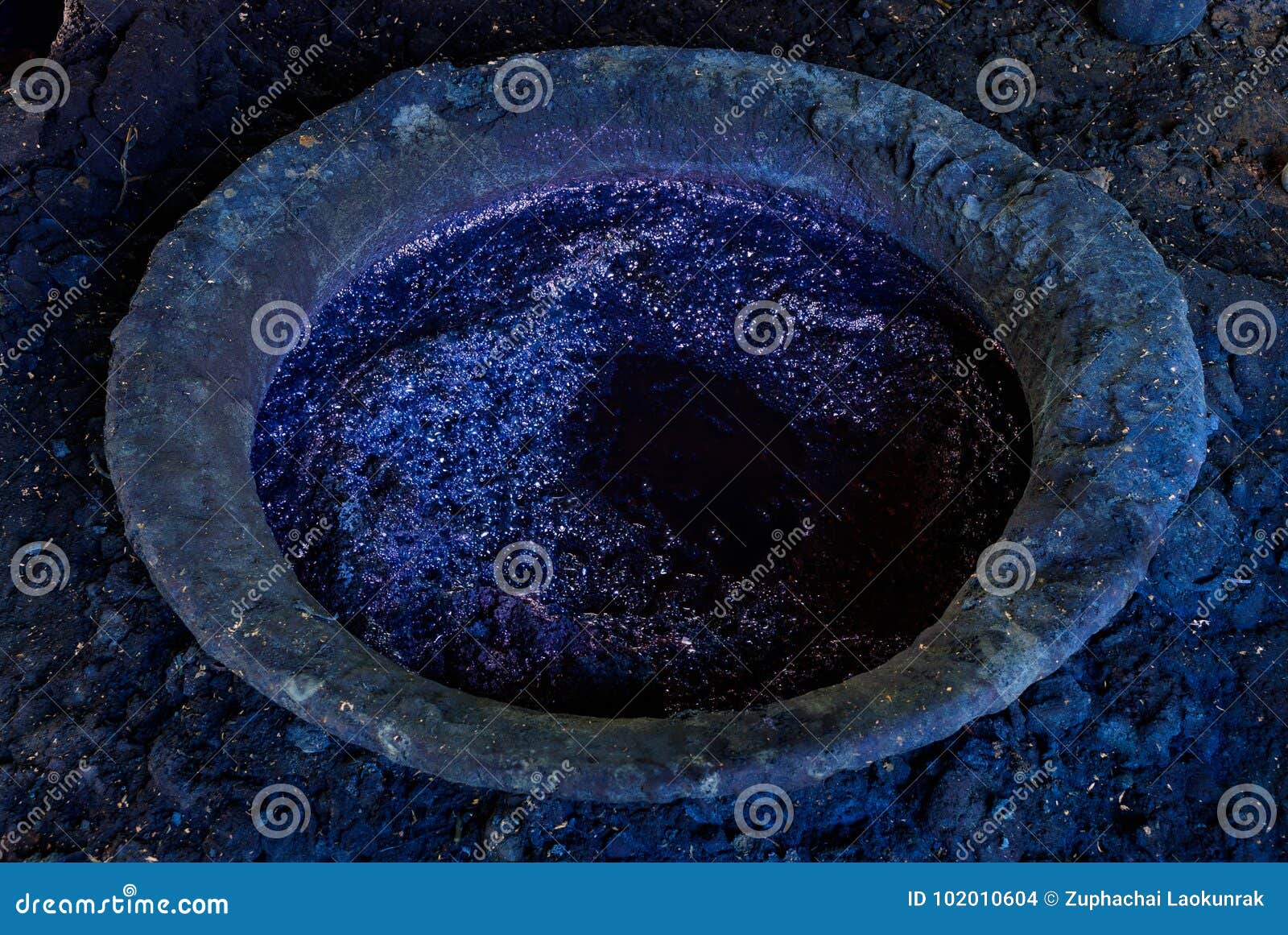 Processing of Indigo Dyed Cotton , Fermented Dyeing in Vat,Thailand ...