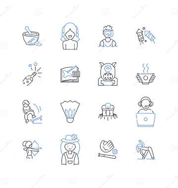 Processing Line Icons Collection. Programming, Java, Simulation ...