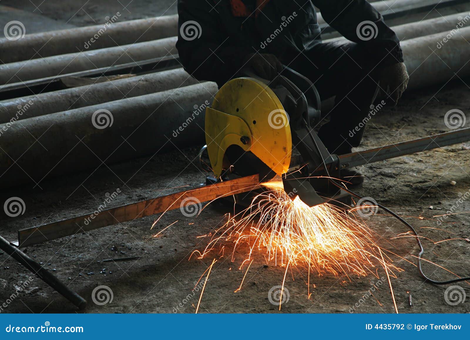 Processing of metal stock photo. Image of grind, heat - 4435792