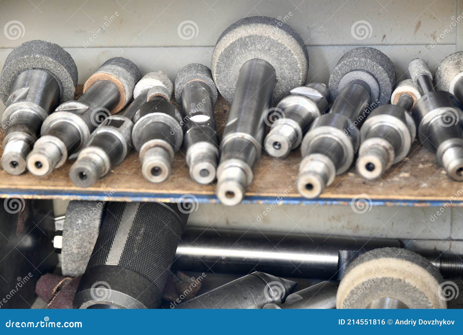 Processing of Metal by Grinding on a Flat Grinding Machine Stock Photo ...