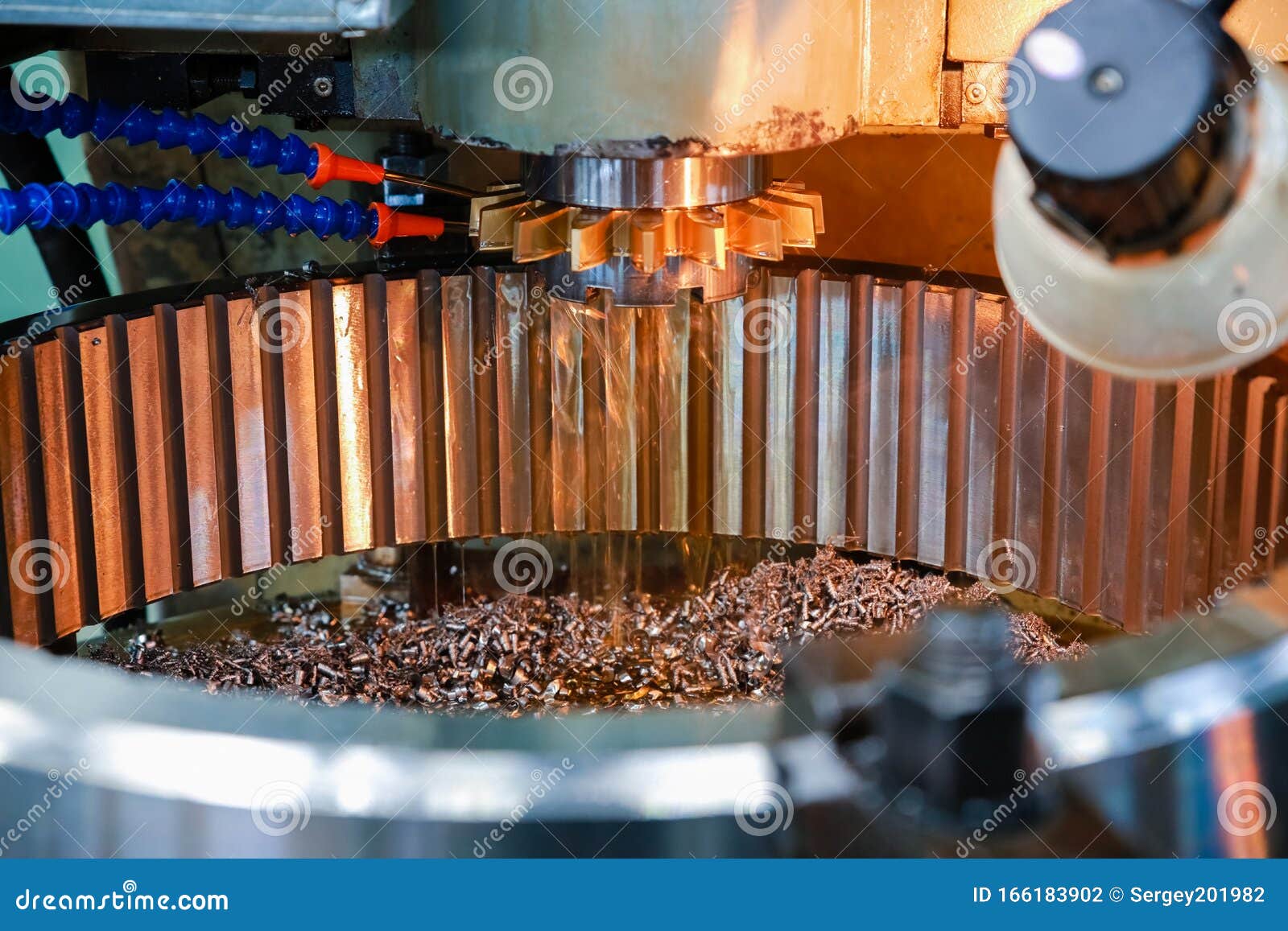 Processing of Metal Parts on the Machine. Heavy Industry Stock Photo ...