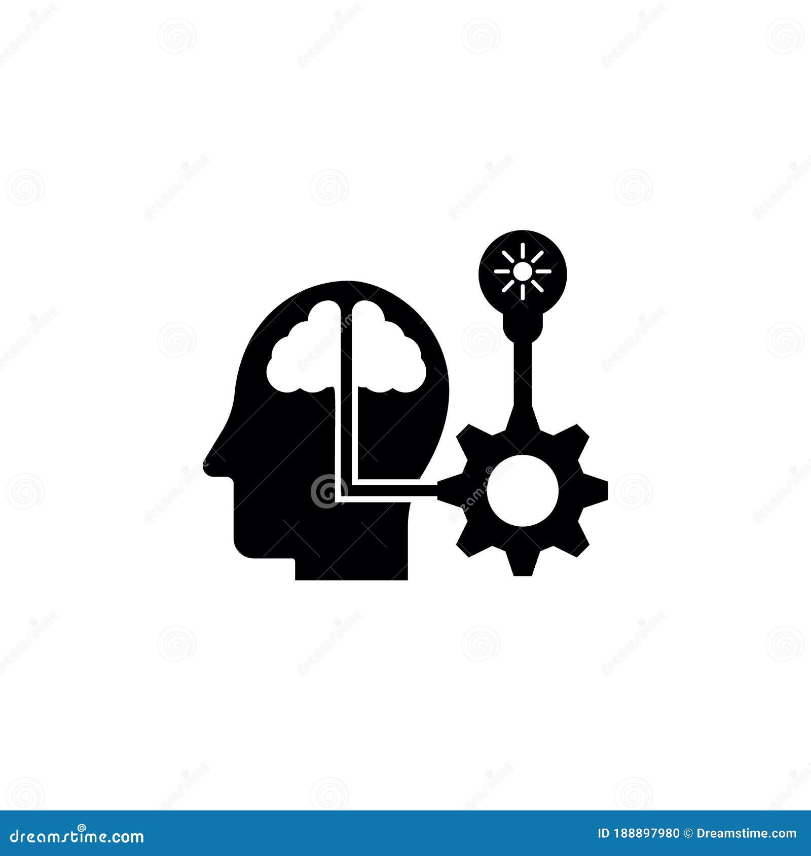 Processing in Mind Icon. Element of Human Thinking Set Icon. Premium ...