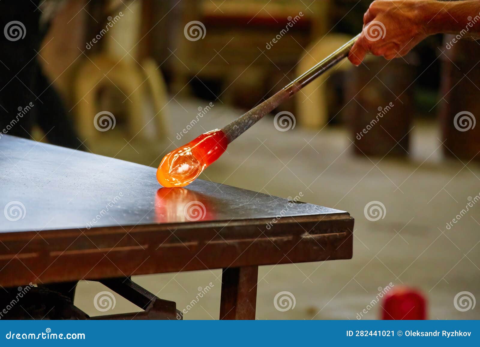 The Processing of Murano Glass, Venice, Italy Stock Image - Image of ...