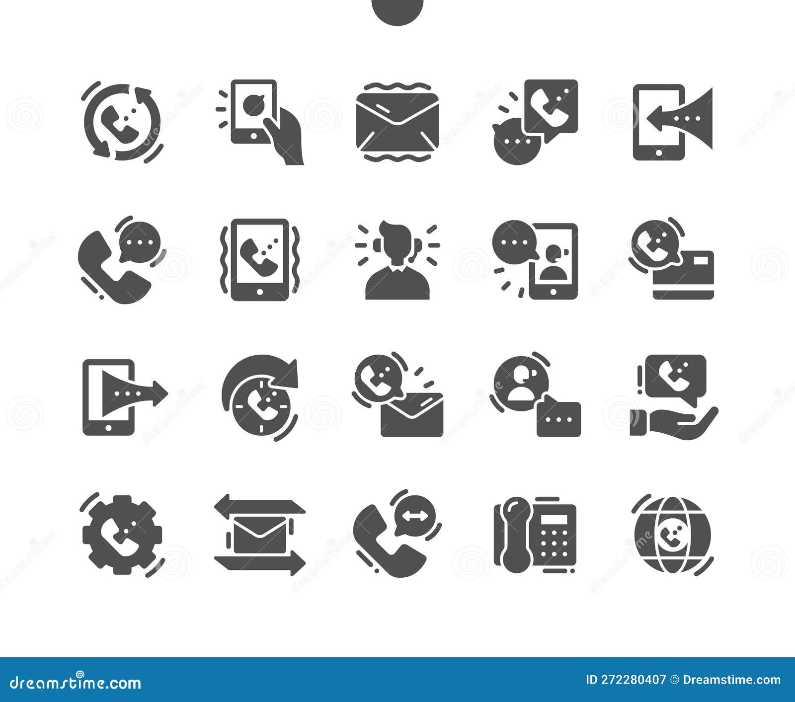 Processing. Notification, Call and Message Stock Vector - Illustration ...