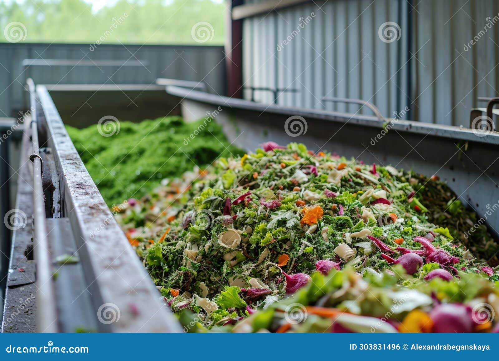 Processing of Organic Waste, Compost Preparation Stock Illustration ...