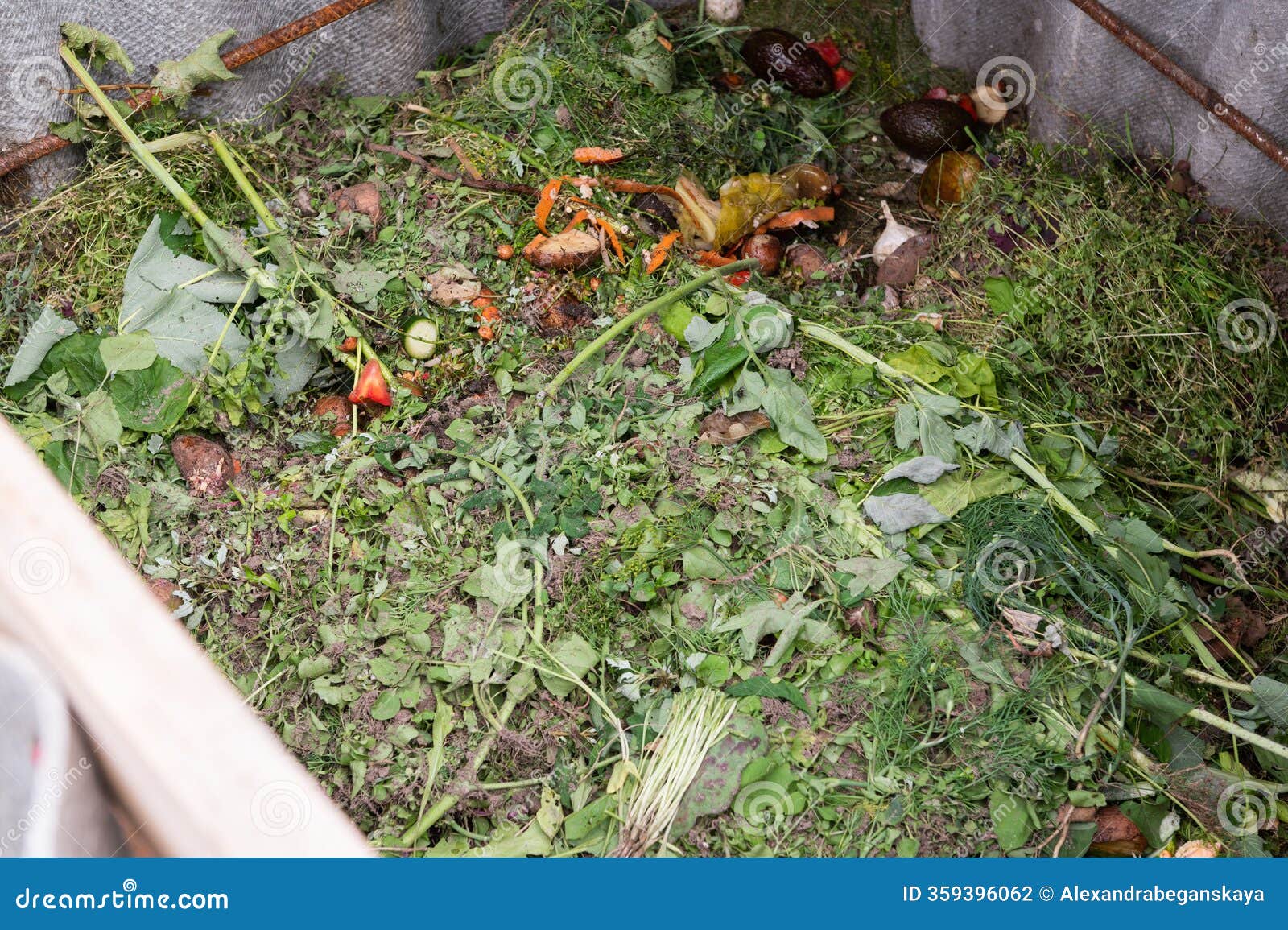 Processing of Organic Waste, Compost Preparation Stock Photo - Image of ...