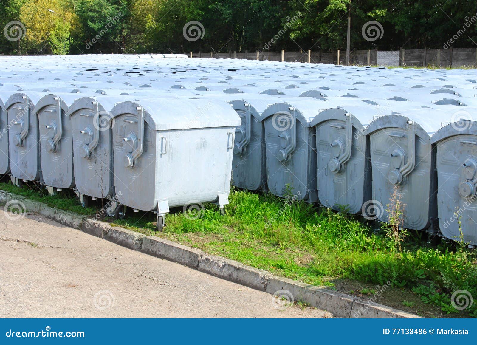 Processing Plant Debris. Garbage Containers Stock Photo - Image of ...